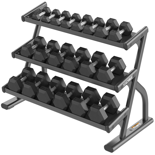 Cybex Ion Series 3-Tier Hex Dumbbell Rack | Life Fitness