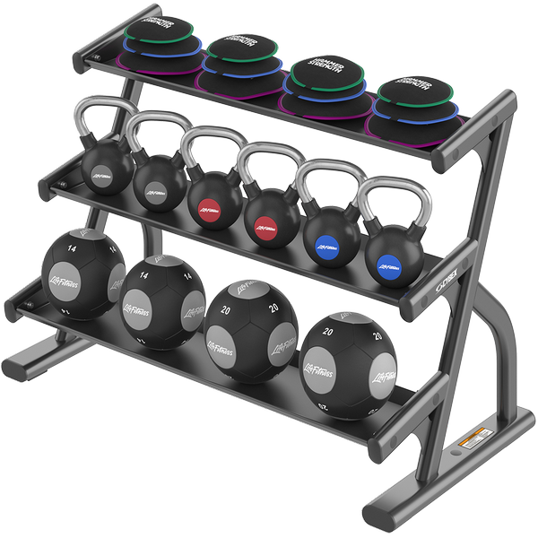 Cybex Ion Series 3 Tier Accessory Rack | Life Fitness