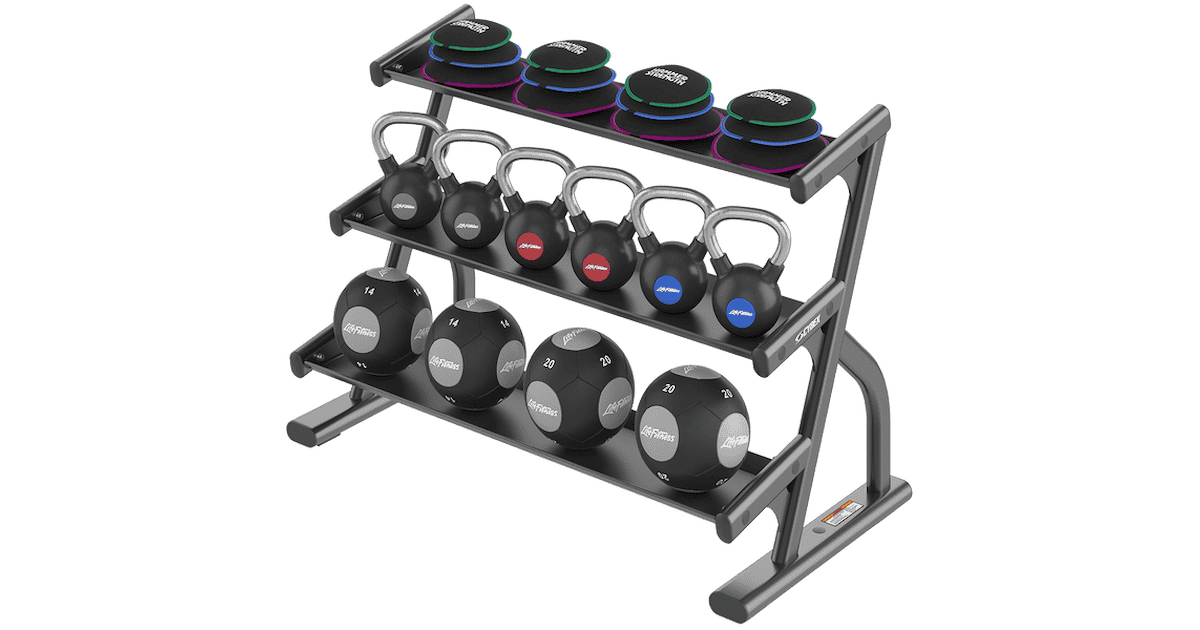 Cybex Ion Series 3 Tier Accessory Rack | Life Fitness